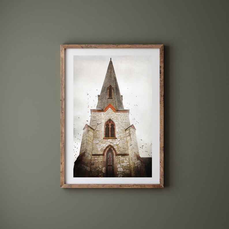 Church Steeple Photography Print, Farmhouse Decor, Rustic Home Decor ...
