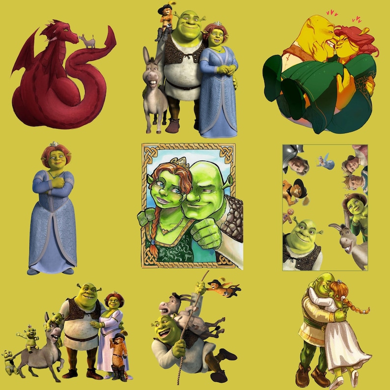 Shrek, Shrek Png File, Png Bundle, Vector, Cricut, Silhouette, Cut ...