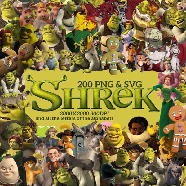 Shrek Silhouettes - Etsy UK