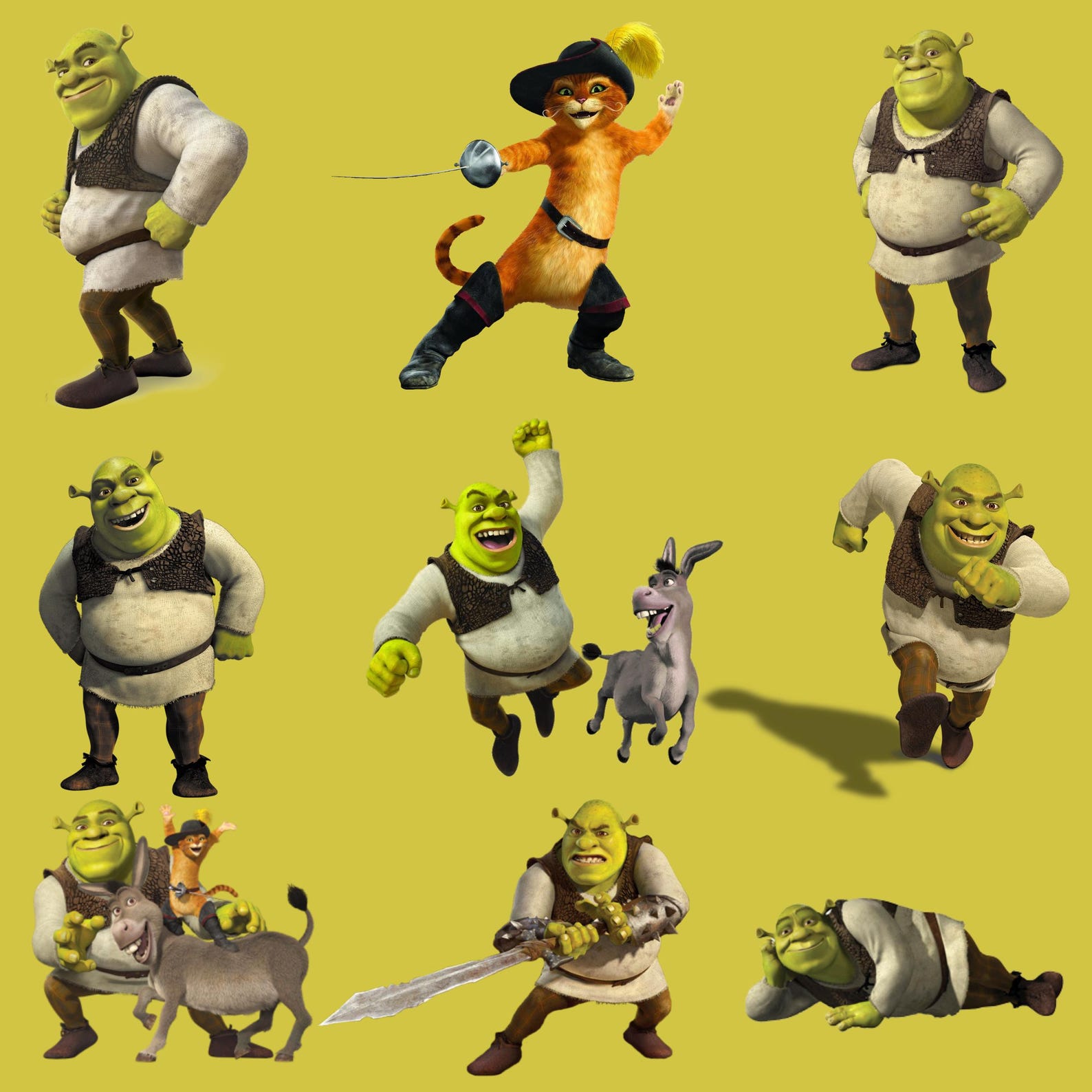 Shrek, Shrek Png File, Png Bundle, Vector, Cricut, Silhouette, Cut ...