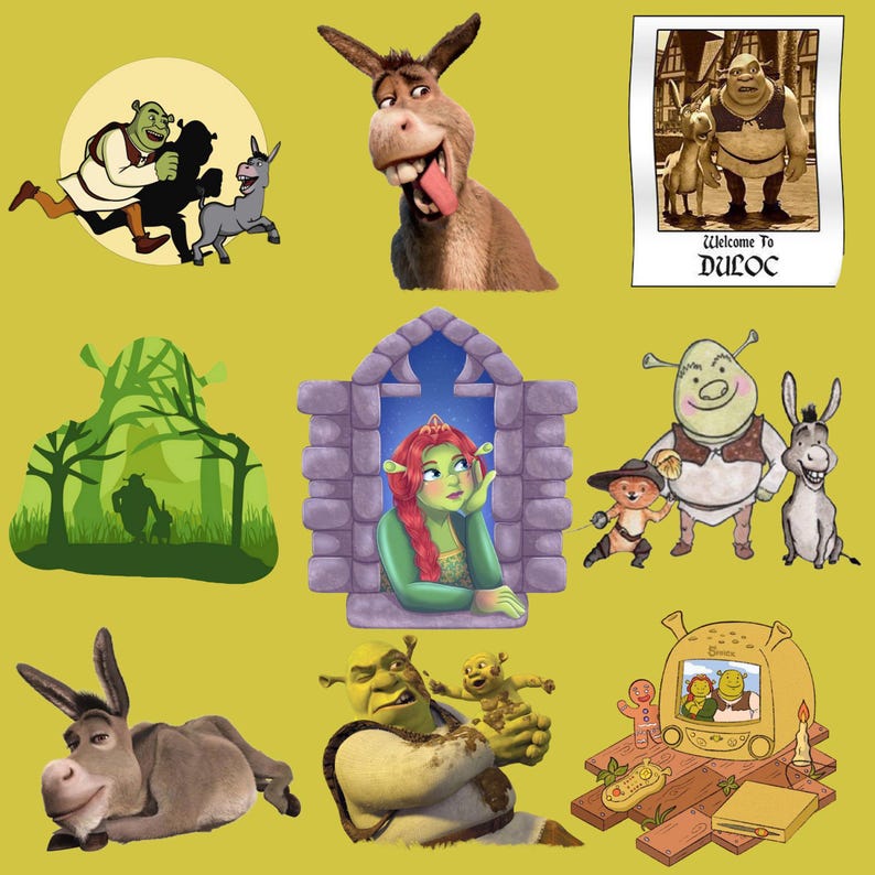 Shrek, Shrek Png File, Png Bundle, Vector, Cricut, Silhouette, Cut ...
