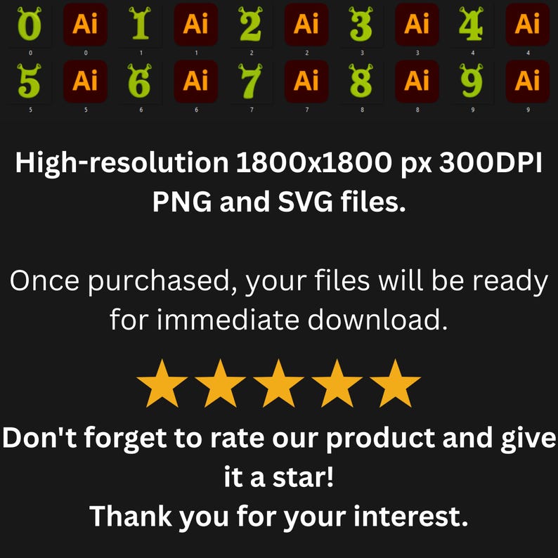 Shrek Themed Alphabet and Numbers Clipart | PNG & SVG Digital Bundle ...