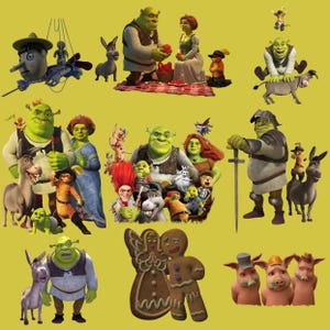 Shrek, Shrek Png File, Png Bundle, Vector, Cricut, Silhouette, Cut ...