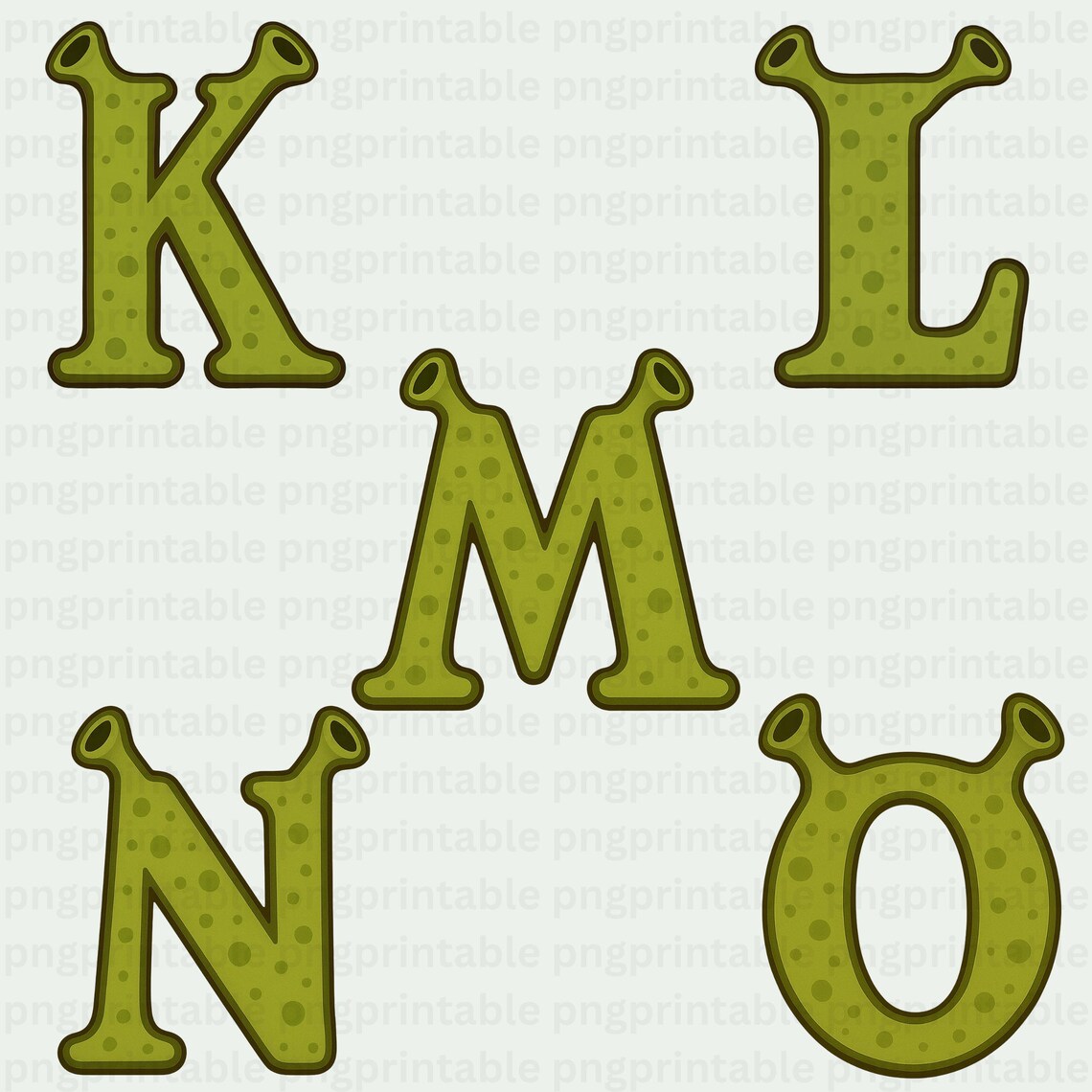 Shrek Alphabet Letters | PNG & SVG | Cartoon Green Letters Clipart ...