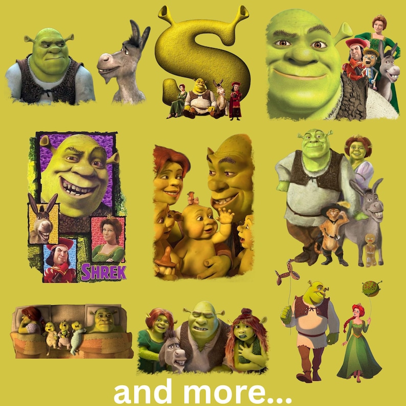 Shrek, Shrek Png File, Png Bundle, Vector, Cricut, Silhouette, Cut ...