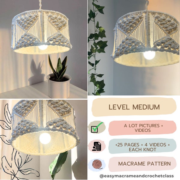 Macrame Lampshade - Etsy