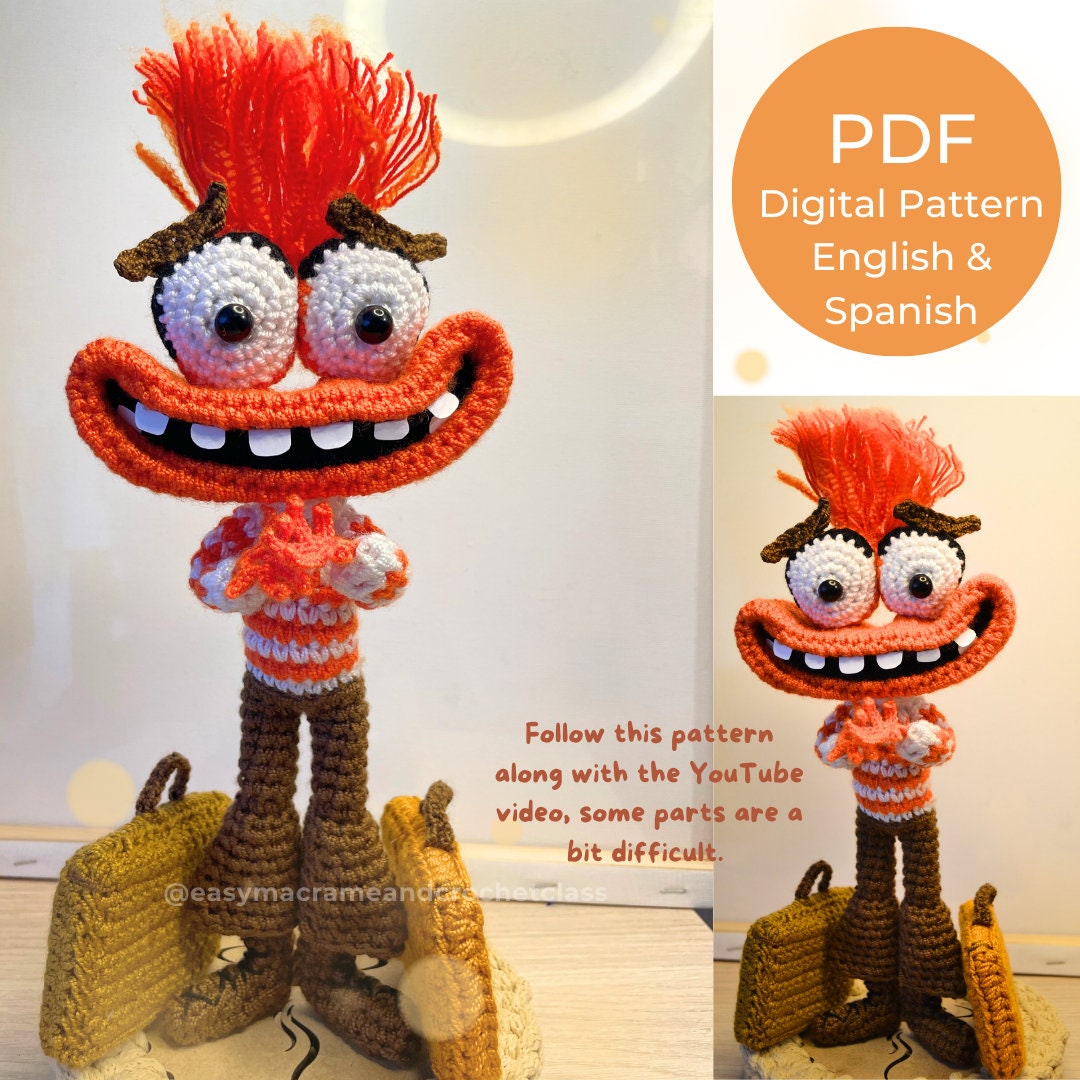 Crochet Anxiety Pattern- Princess - Insideout Intensely- English and ...