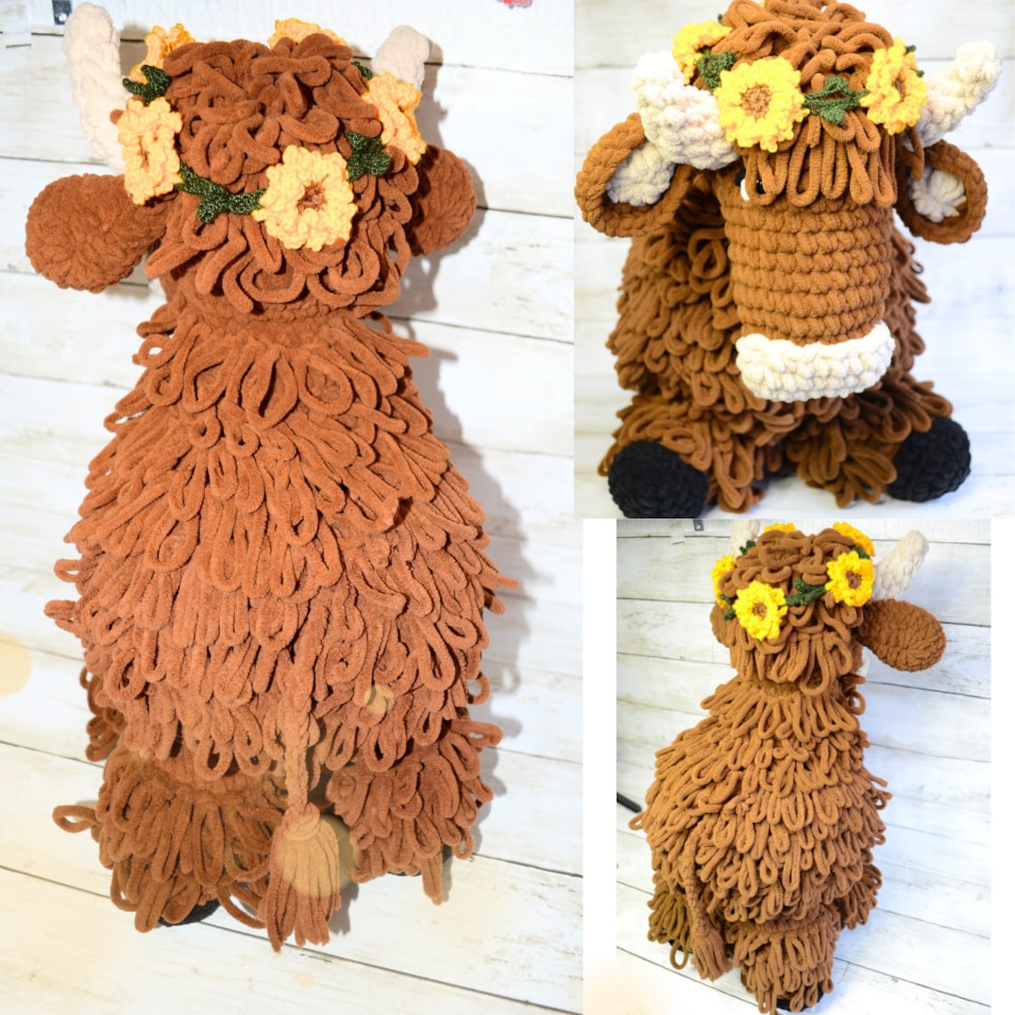 Highland Cow Crochet Pattern - Amigurumi Cow Pattern - Digital Download ...