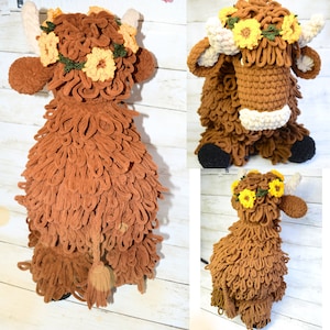 Highland Cow Crochet Pattern - Amigurumi Cow Pattern - Digital Download ...