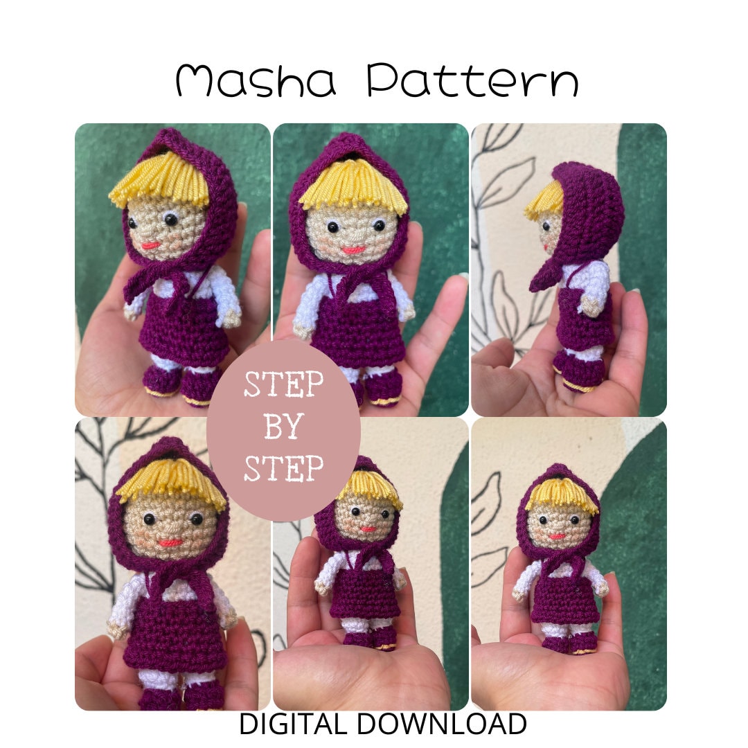 Masha Pattern masha Amigurumi Cutemasha Digital Pattern Masha Crochet ...