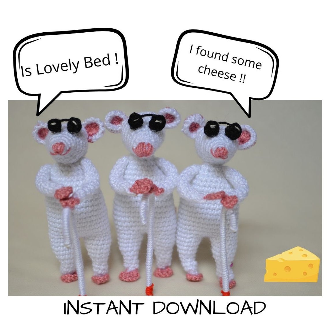 Shrek's Blind Mice Shrek Crochet pattern-crochet Mouse Crochet Mouse ...