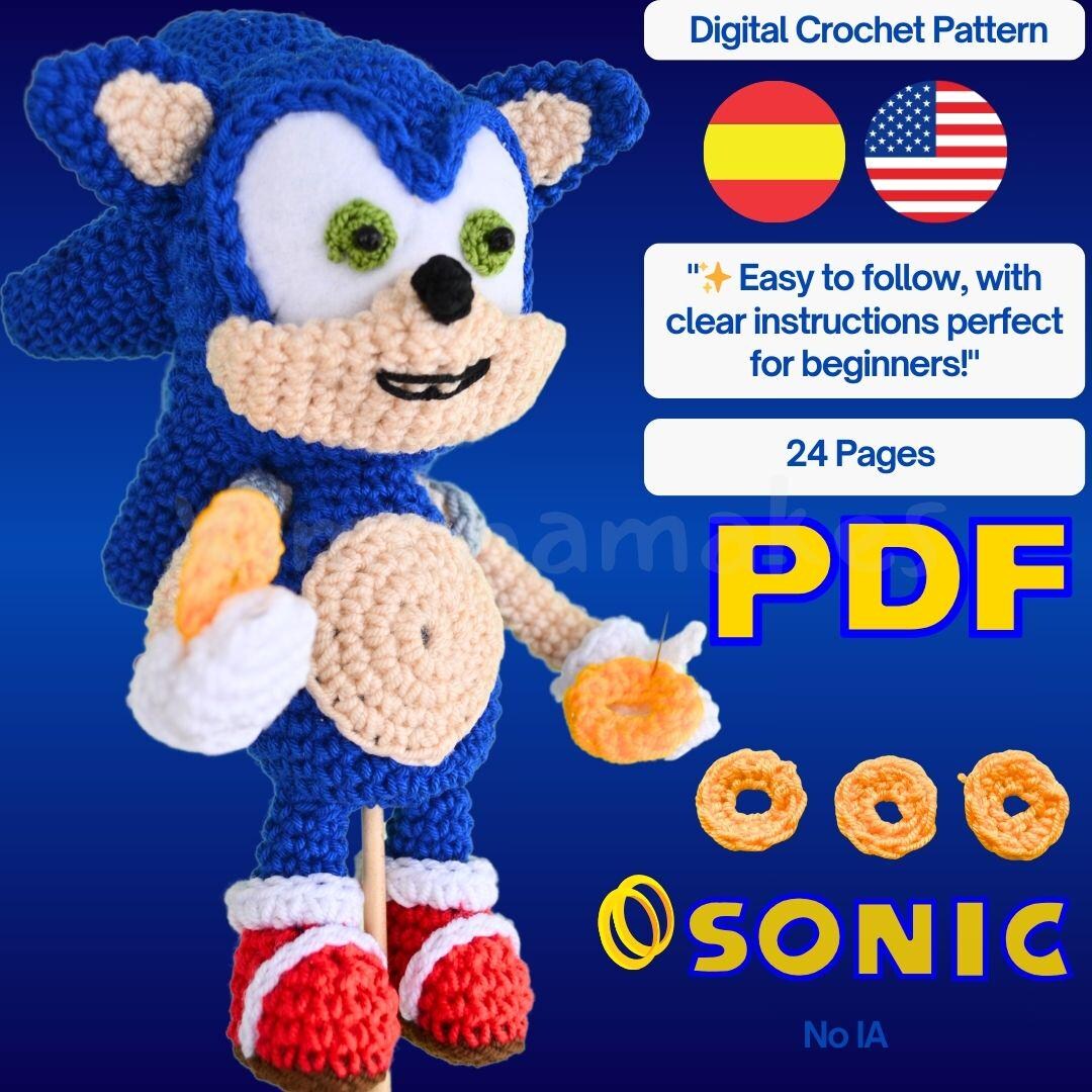 Sonic Amigurumi Crochet Pattern Sonic-easypattern-digital Crochet ...