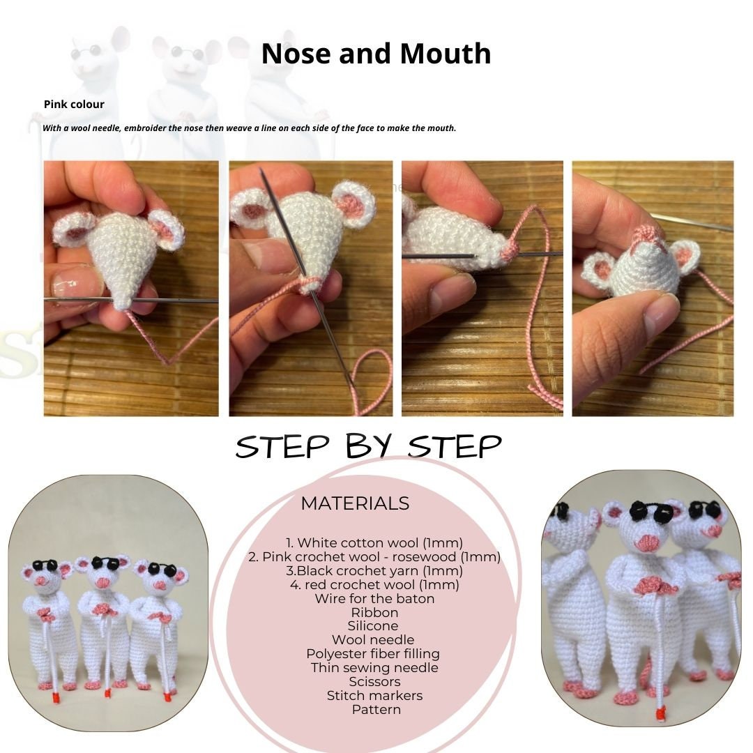 Shrek's Blind Mice Shrek Crochet pattern-crochet Mouse Crochet Mouse ...