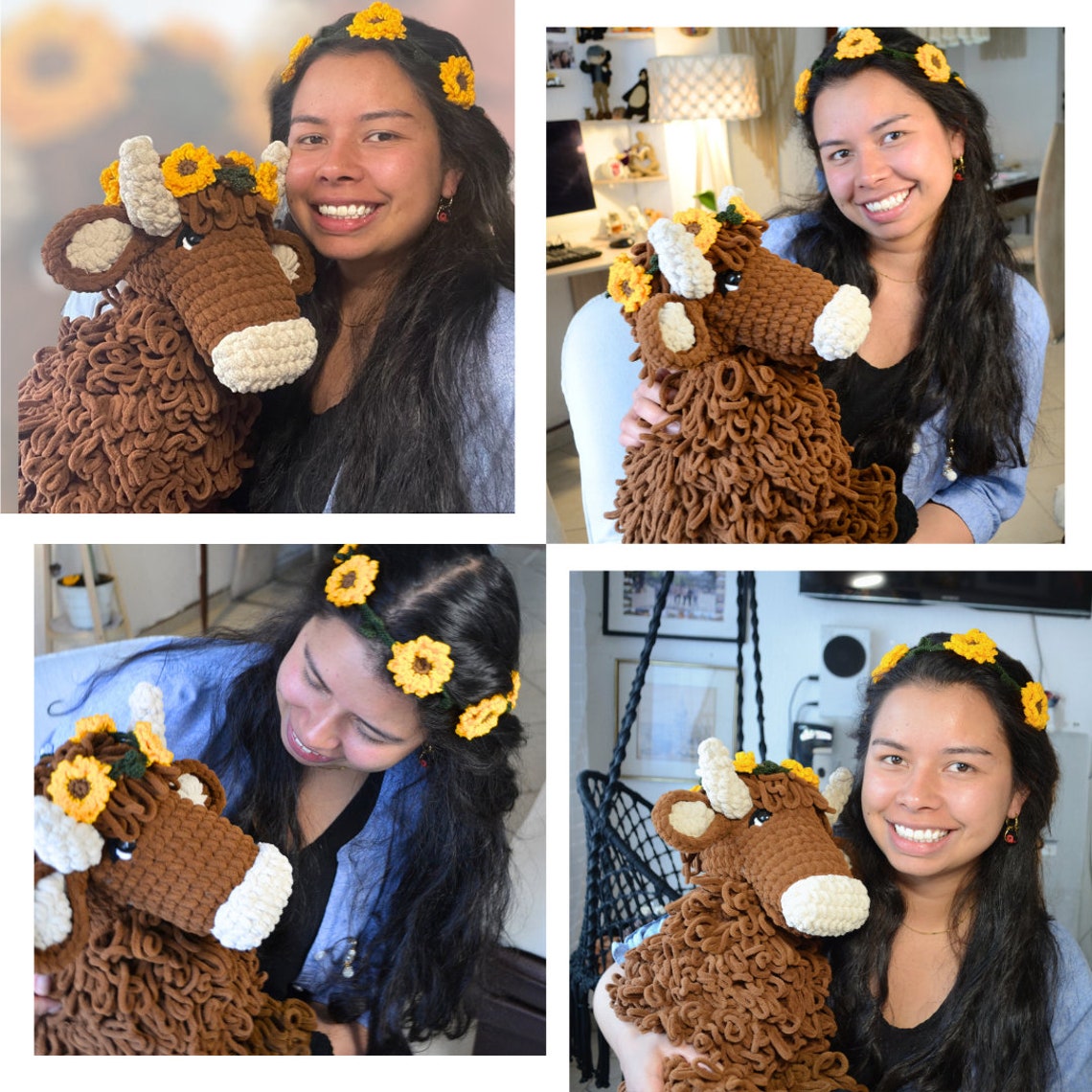 Highland Cow Crochet Pattern - Amigurumi Cow Pattern - Digital Download ...