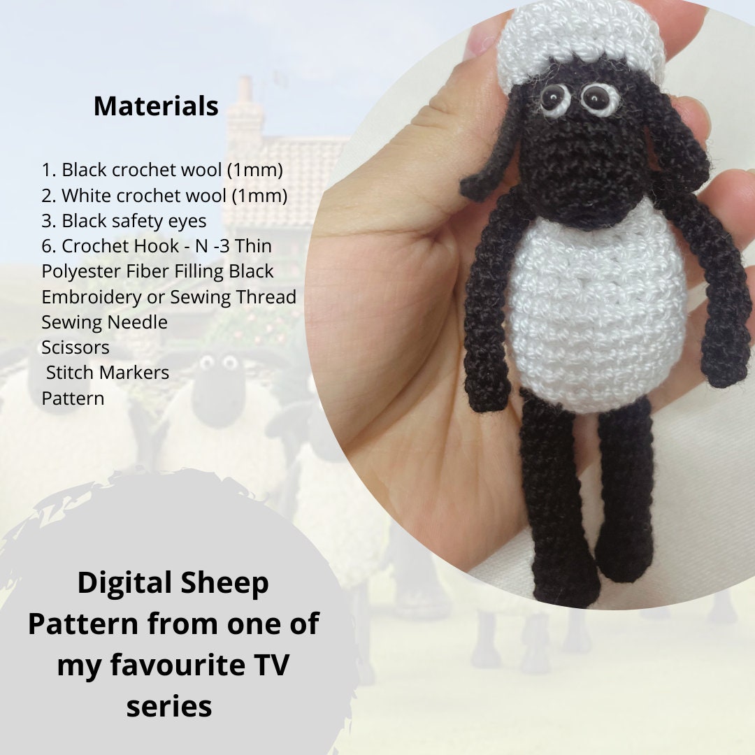 Shaun the Sheep PDF Pattern Sheeppattern Shaun Sheep Shaun Sheep Crochet Pattern Shaun the Sheep ...