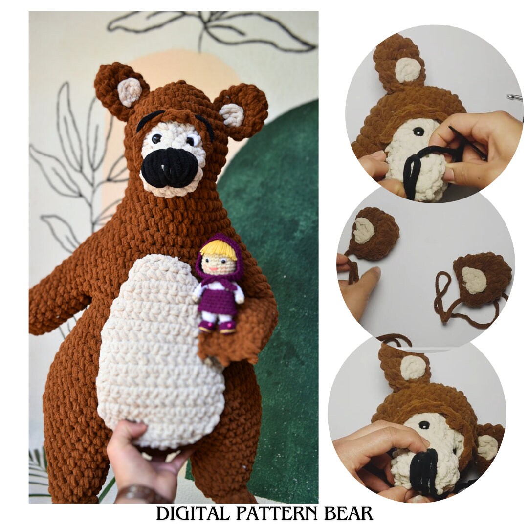 Pattern Crochet Bear-teddy Bear Crochet Pattern masha and Bear Crochet ...