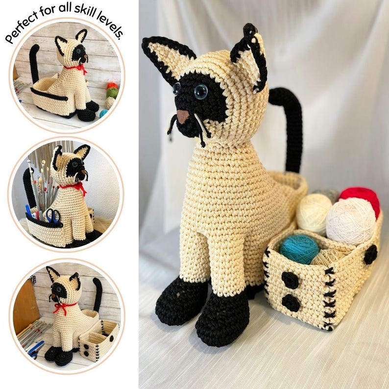 Multifunctional Yarn Organizer-crochet Cat Pattern-crochet Pattern ...