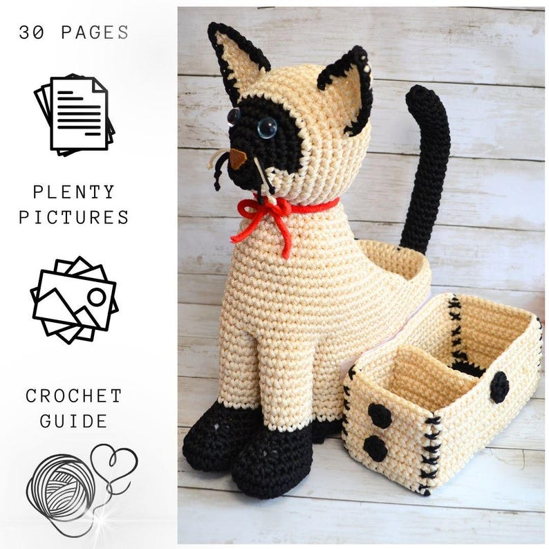 Multifunctional Yarn Organizer-crochet Cat Pattern-crochet Pattern ...