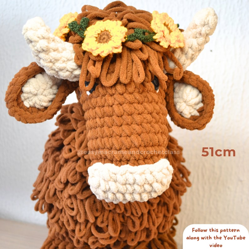 Highland Cow Crochet Pattern - Amigurumi Cow Pattern - Digital Download ...