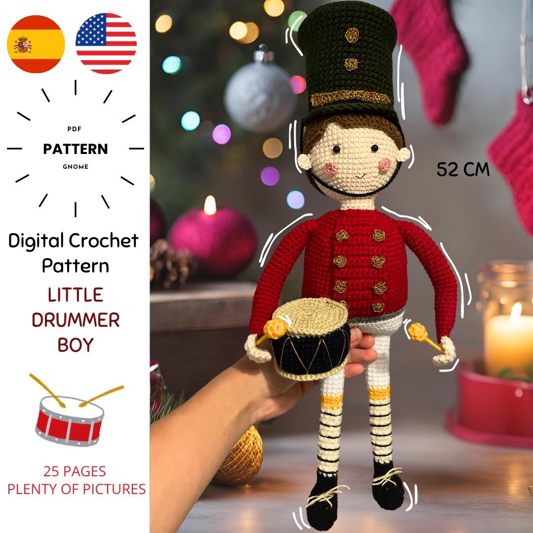 Crochet Drummer Boy-christmas Drummer Boy- Crochet Christmas Pattern ...