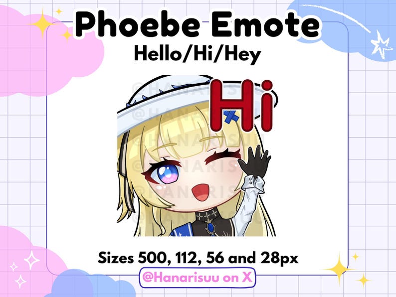 Wuthering Waves - Phoebe Emote - for Twitch/youtube/discord - Wave ...