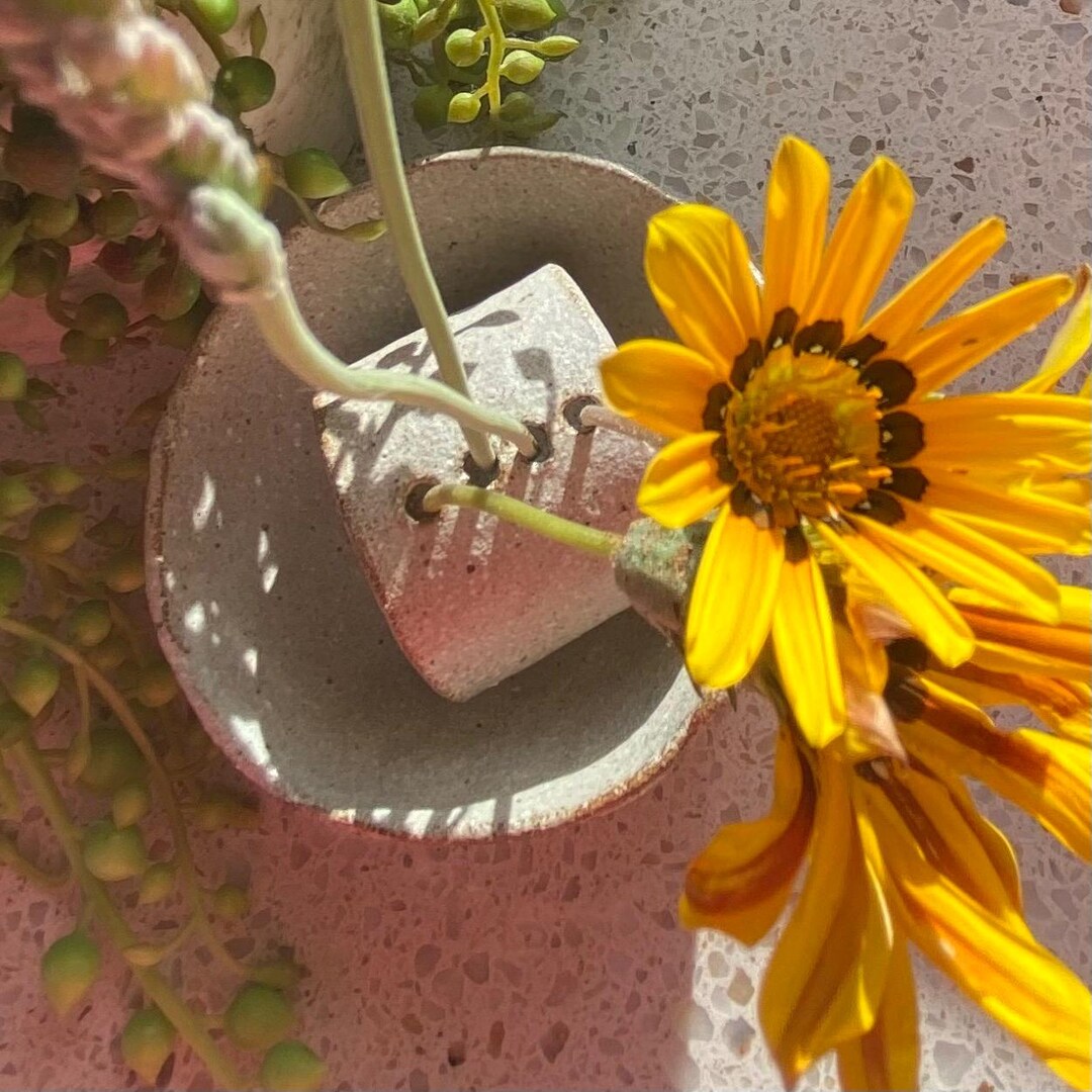 Pin Frog With Dish, Ikebana Flower Frog Dish, Handmade Ceramic Pin Frog ...