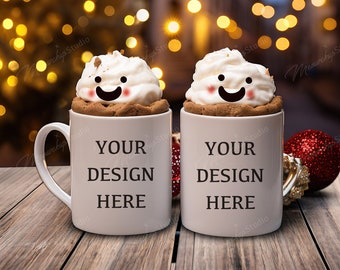 Christmas Mug Mockup Coffee Cup Mock up Winter Mock up Styled Stock ...