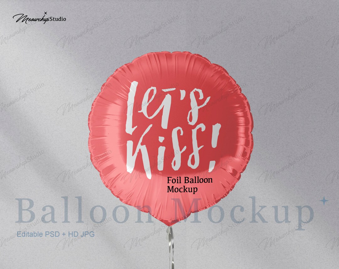 Round Shaped Balloon Mockup for Birthday Baby Shower Wedding ...