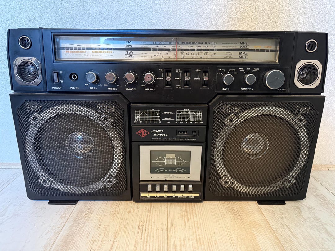 Jumbo MG-6000 Radio Cassette Boombox Vintage - Etsy