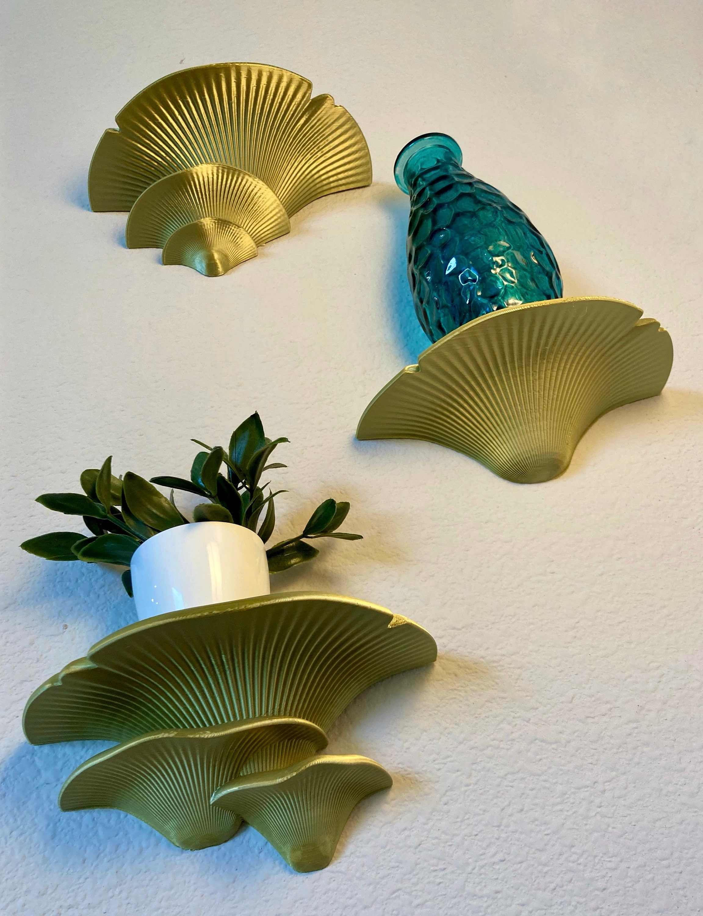 Set of 3 Floating Fungi: 3D Printed Mushroom Shelves/different Colors ...