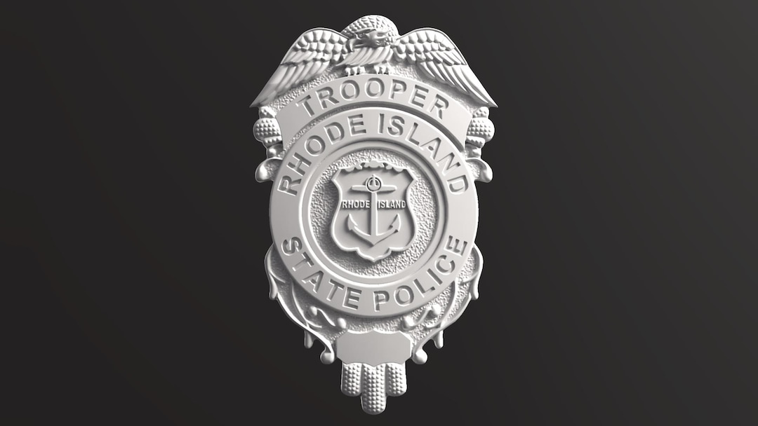 Rhode Island State Police Badge STL, Digital 3D Model, Tested CNC Model ...