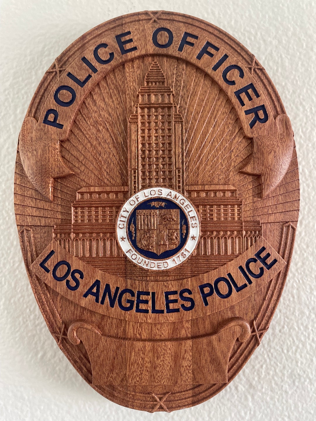 LAPD BADGE, Wood Badge, Los Angeles Police Department, Police Badge ...