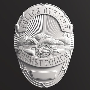 Hemet Police Department Badge STL, Digital 3D Model, Tested CNC Model ...