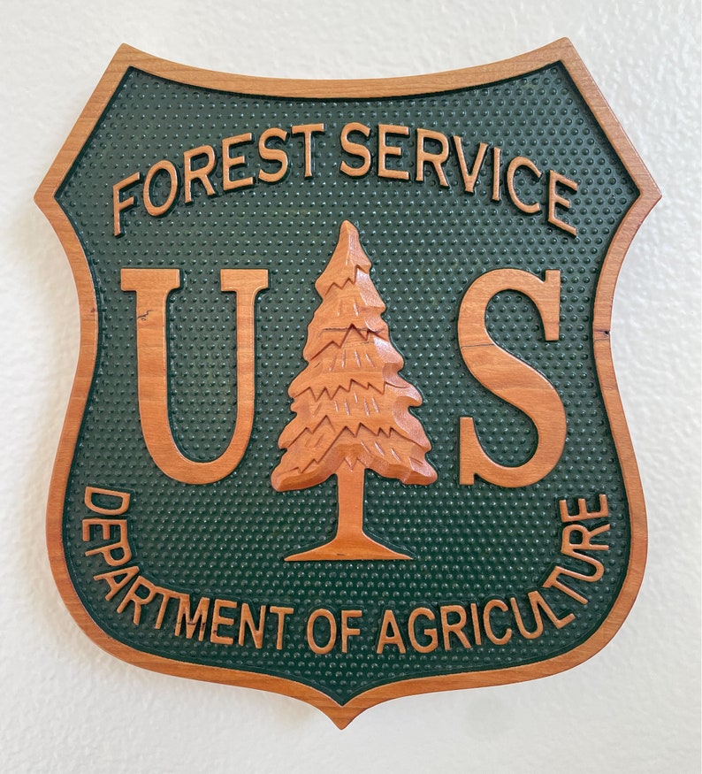 Forest Service Badge, U.S. Department of Agriculture Wood Badge, Wood ...