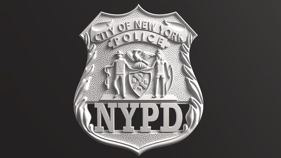 NYPD Officer Badge STL, Digital 3D Model, Tested CNC Model, Digital ...