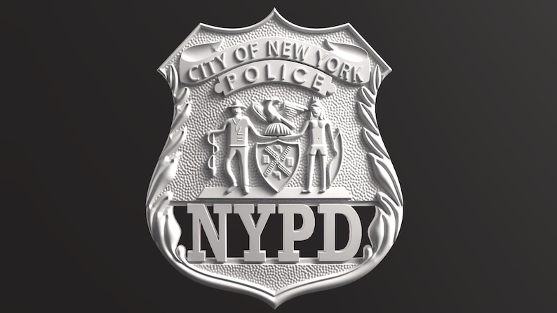 NYPD Officer Badge STL, CNC Tested 3D Model (digital File) - Etsy