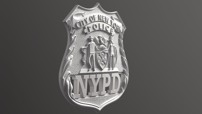 NYPD Officer Badge STL, CNC Tested 3D Model (digital File) - Etsy