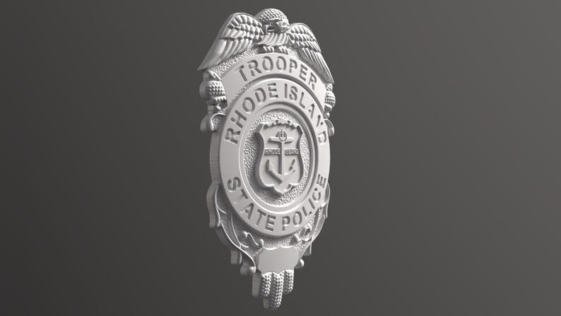 Rhode Island State Police Badge STL, CNC Tested 3D Model (digital File ...