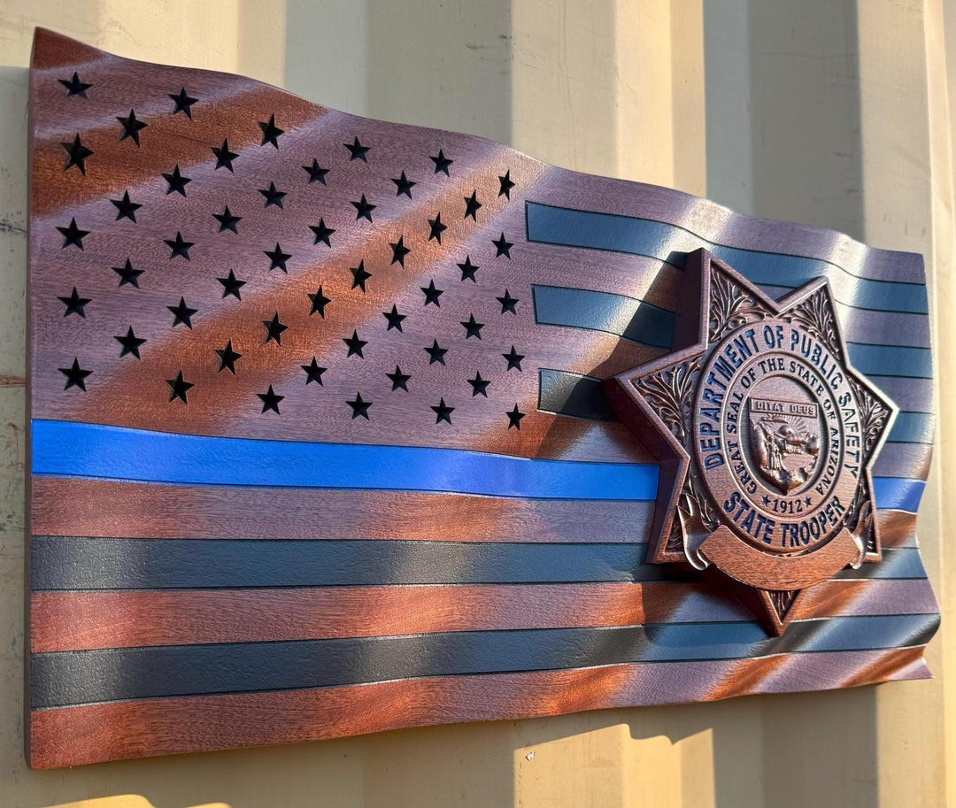 AZ DPS State Trooper Wavy Flag, Arizona Department of Public Safety ...