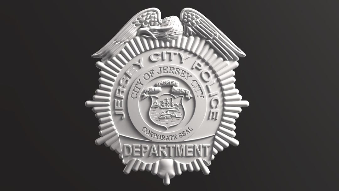 Jersey City Police Department Badge STL, Digital 3D Model, Tested CNC ...