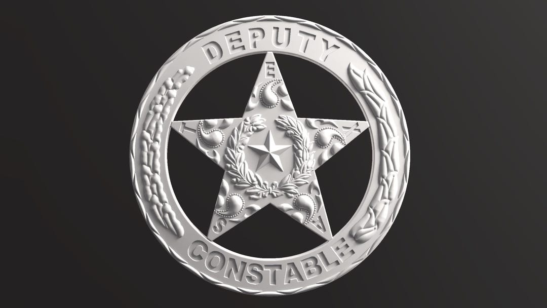 Texas Constable Badge STL, CNC Tested 3D Model (digital File) - Etsy