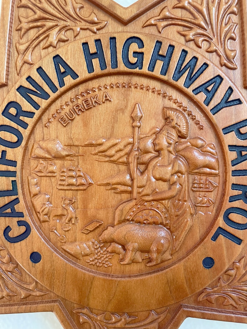 CHP BADGE, California Highway Patrol Wood Badge, Police Badge, Law ...