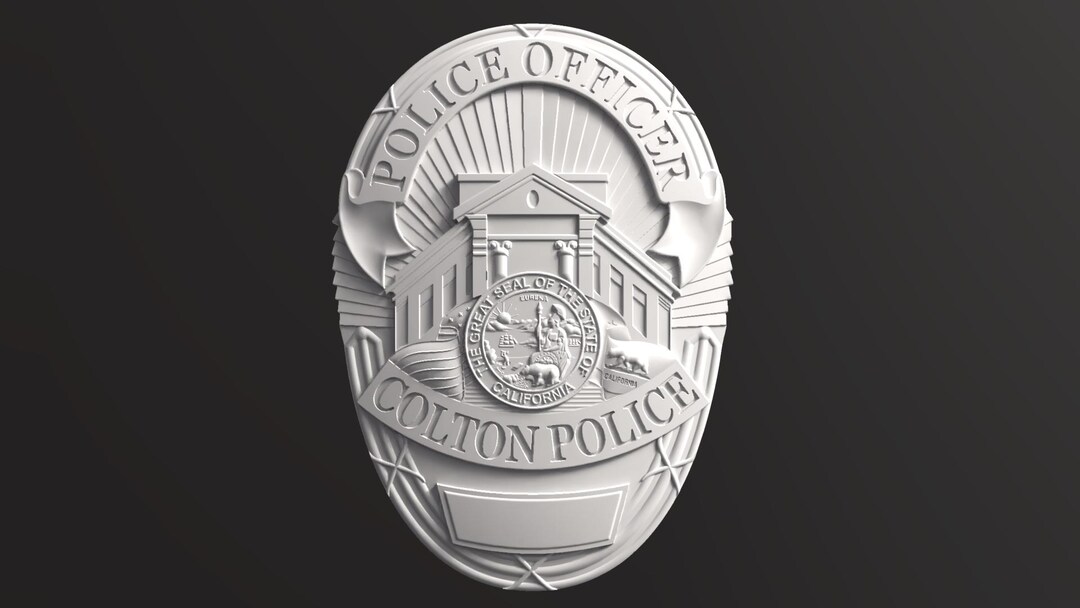 Colton Police Badge STL, CNC Tested 3D Model (digital File) - Etsy