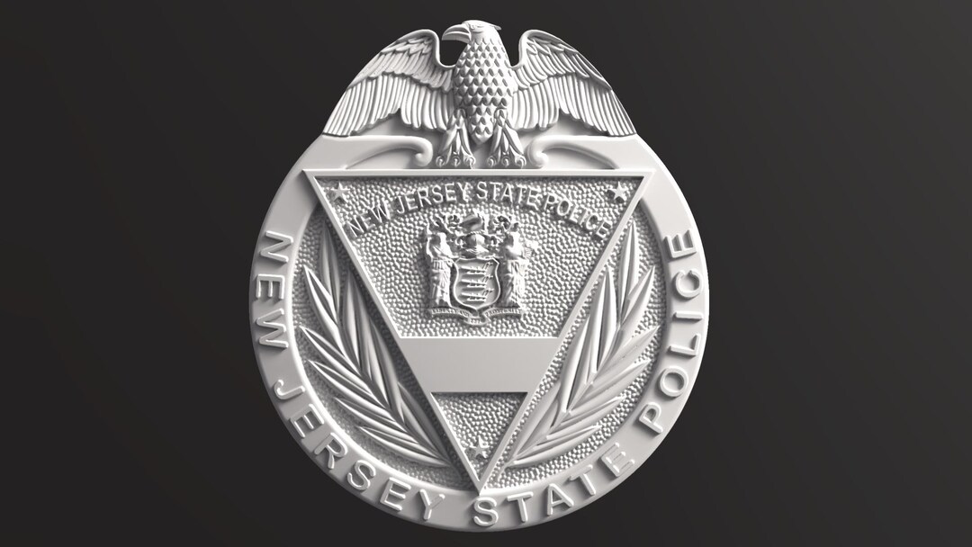 NJ State Police Badge STL, CNC 3D Model (digital File) - Etsy Australia