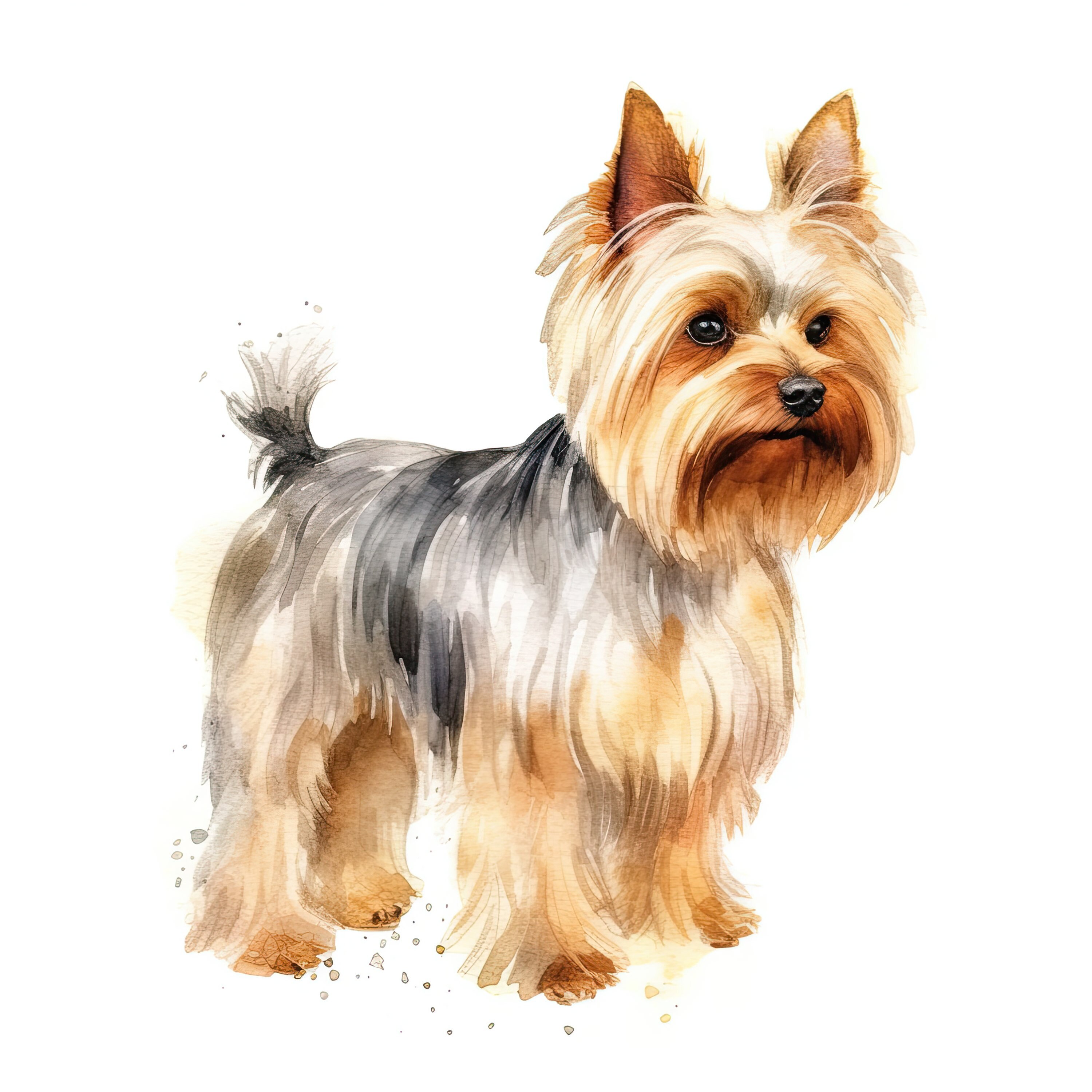 Yorkshire Terrier Yorkie Clipart. 10 High Quality Jpgs on WHITE ...