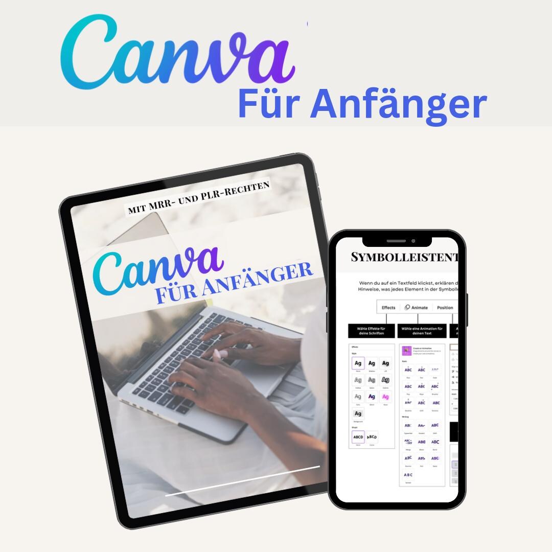 Canva for Beginners Guide, German Canva Crash Course With MRR & PLR ...