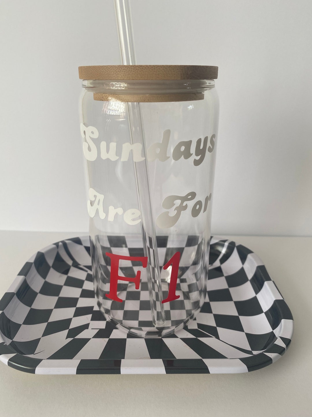 F1 Drinking Glass Bottle (different Designs) - Etsy