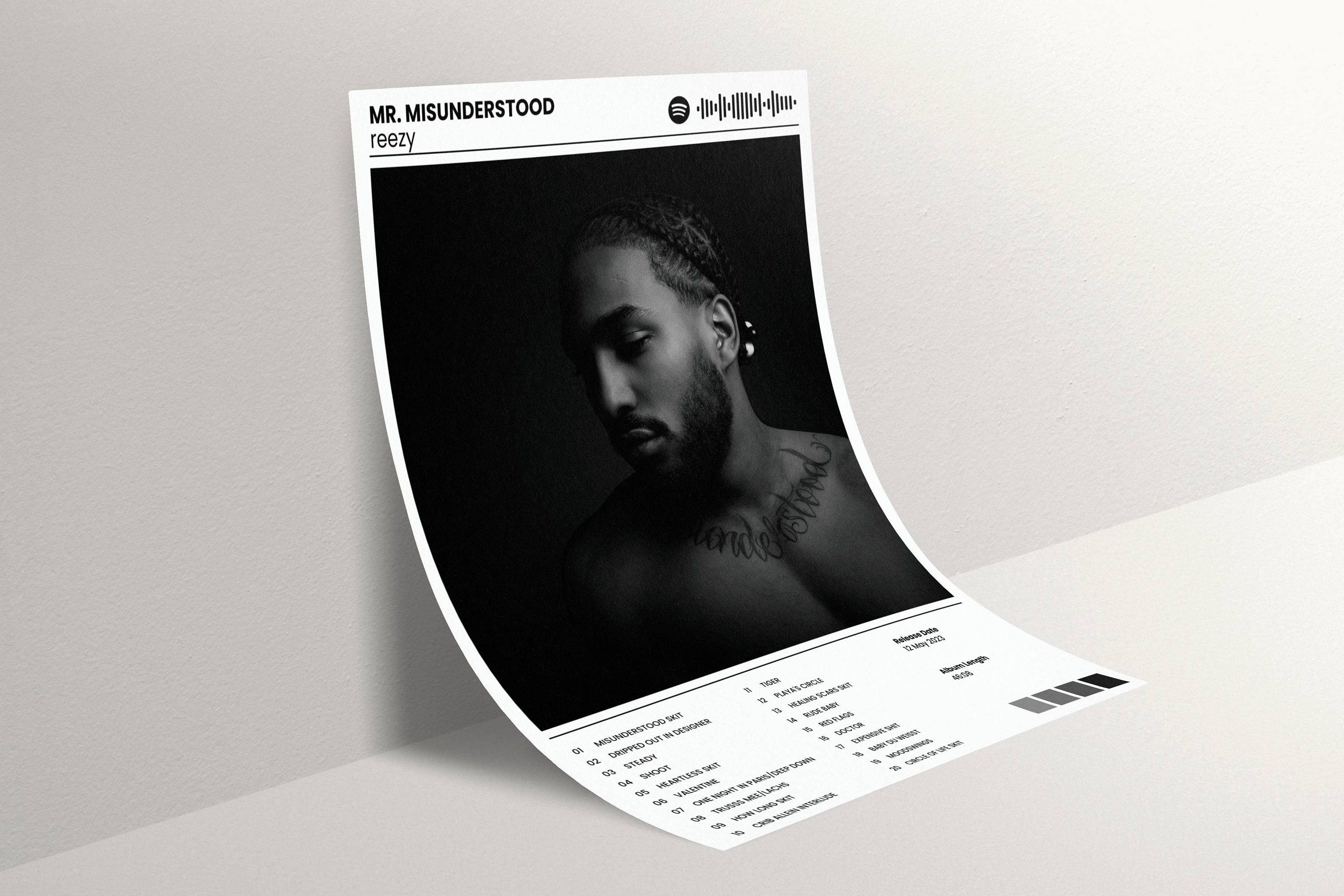 Album Poster Reezy MR. MISUNDERSTOOD, German Rap Album Cover - Etsy