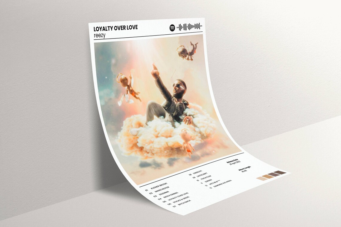 Album Poster Reezy LOYALTY OVER LOVE, German Rap Album Cover - Etsy