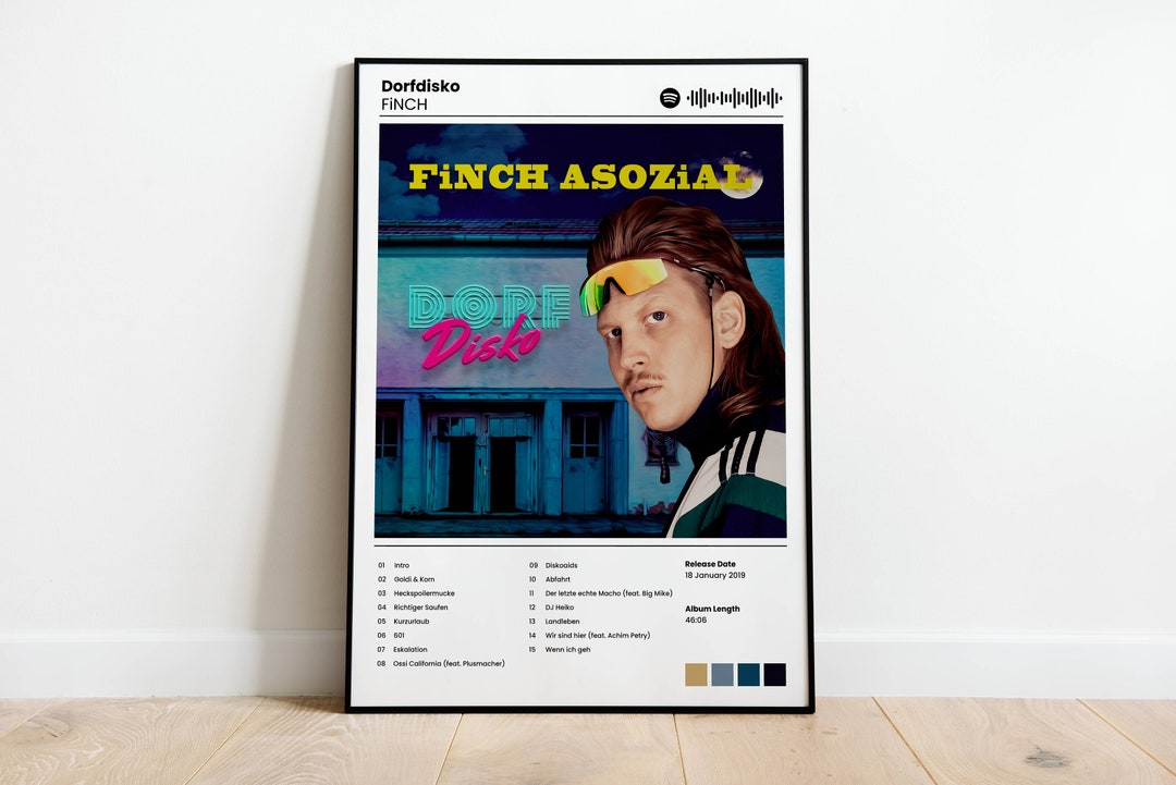 Affiche de l'album FiNCH village disco, couverture de l'album de rap ...